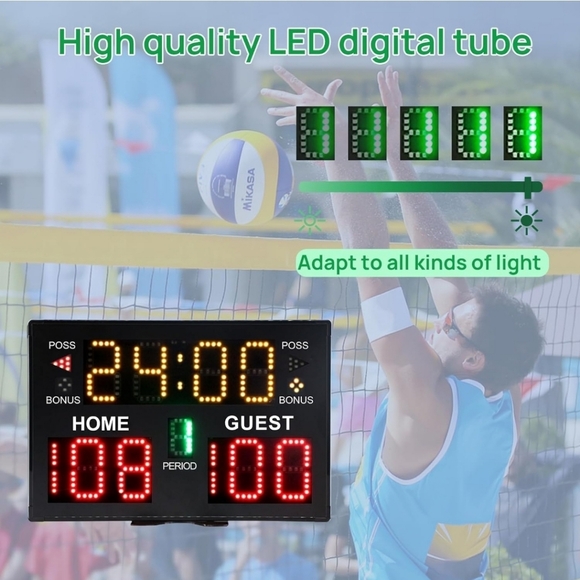 Games | Basketball Scoreboard With Timer Clock Digital Scoreboard With ...